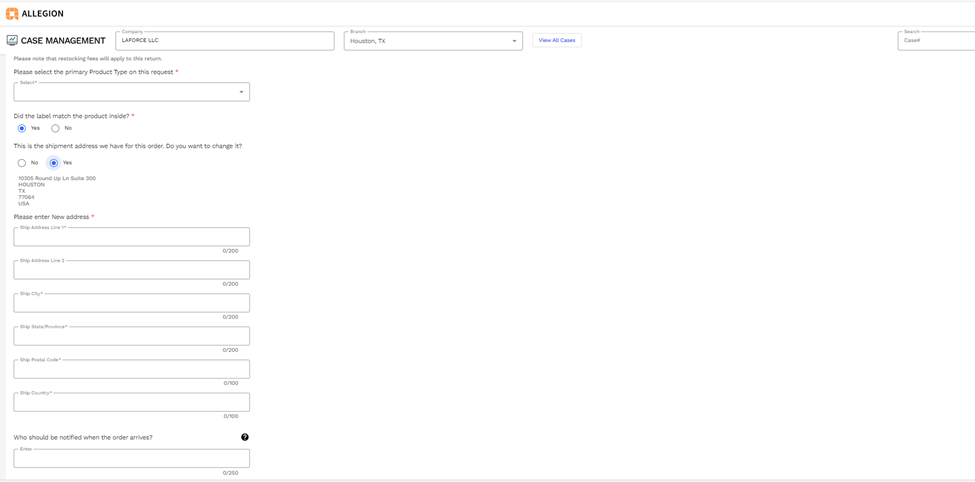 Case Management - Return/Replace Case Form enhancement (May 2024) – 360 ...